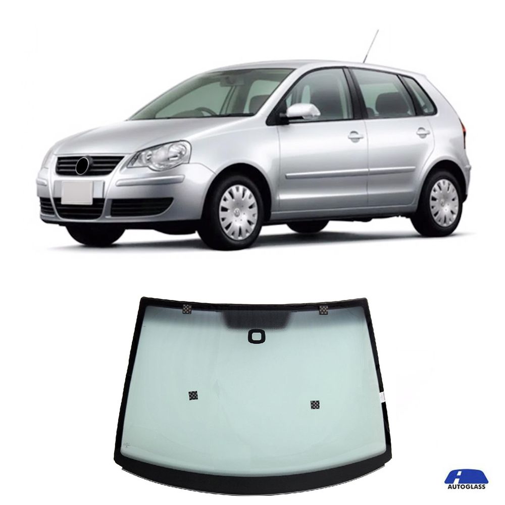 Parabrisa Volkswagen Polo 2007 a 2015 Vidro Faixa Cinza - Autoglass