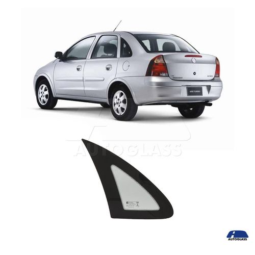 Vidro Traseiro Janela Corsa II 2002 a 2012 Esquerdo Motorista Verde ...