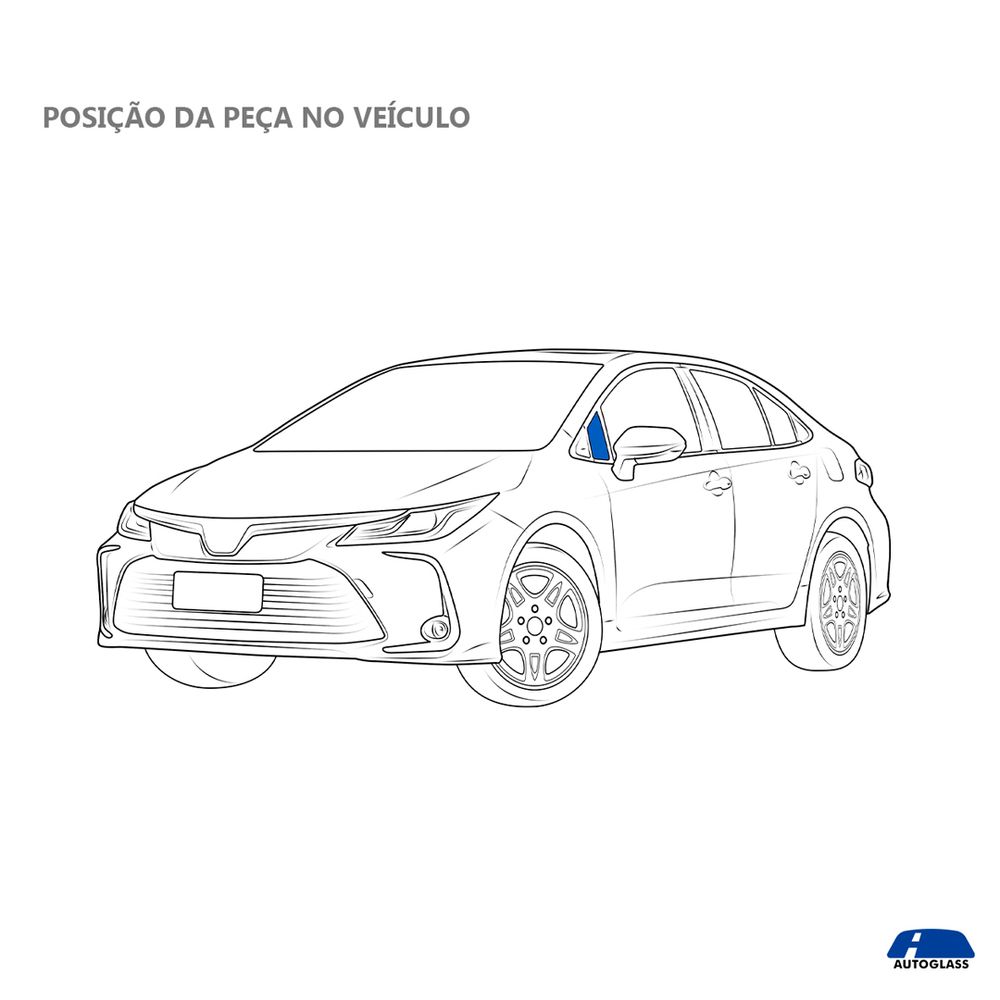 Vidro Janela Corolla 2020 a 2024 Porta Dianteira Esquerdo Motorista 4 ...