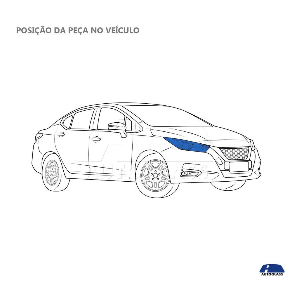 Farol Principal Nissan Versa Novo 2021 a 2024 Direito Passageiro ...